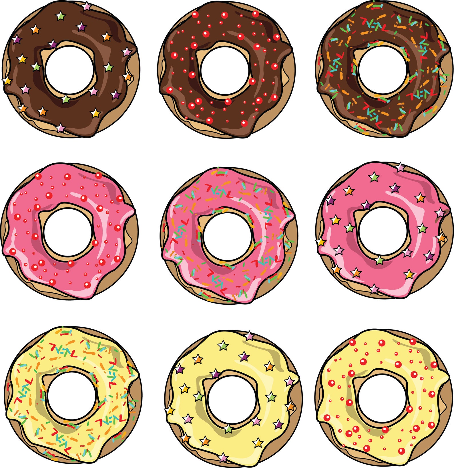 Donut, Donut SVG, Donut SVG Files, Donut Clipart, Cricut, Silhouette ...