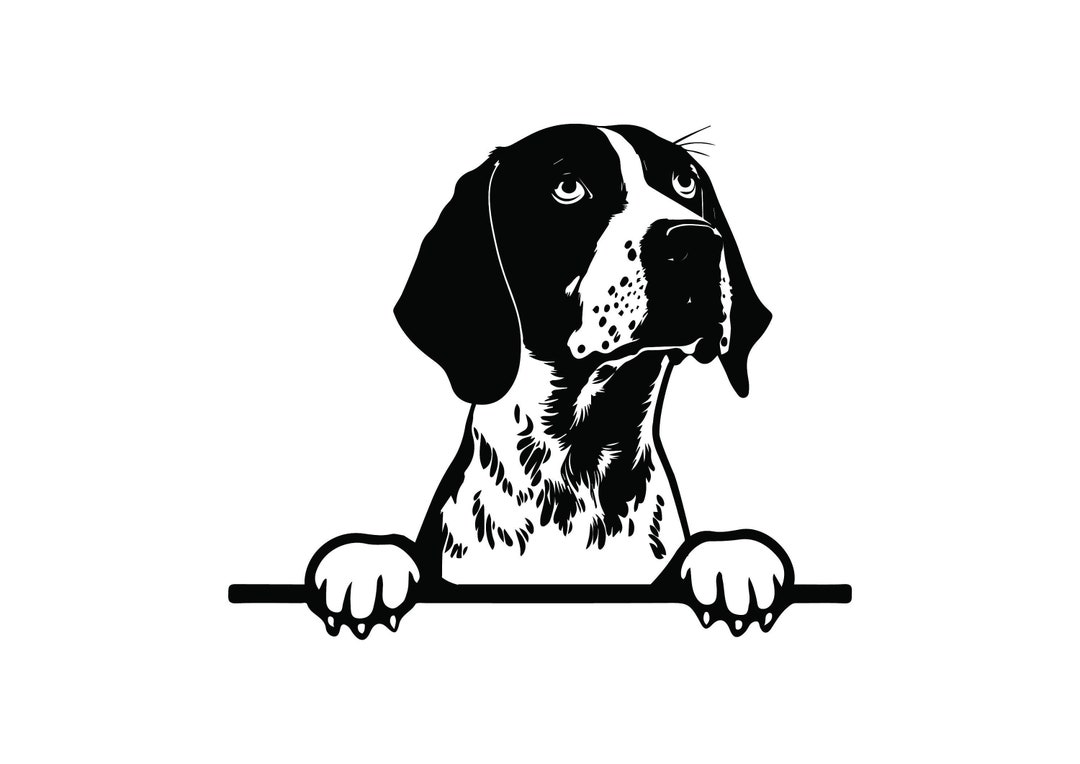 PEEKING GERMAN SHORTHAIRED Pointer Svg, Peeking German Shorthaired ...