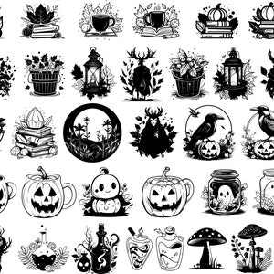 SPOOKY GOTHIC HALLOWEEN Svg, Witch Svg Cut Files for Cricut, Mystical ...