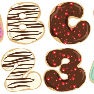 DONUT ALPHABET SVG Files, Donut Alphabet Clipart, Donut Font Svg, Donut ...