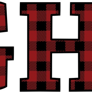 BUFFALO PLAID ALPHABET and Numbers Svg Files, Buffalo Plaid Alphabet ...