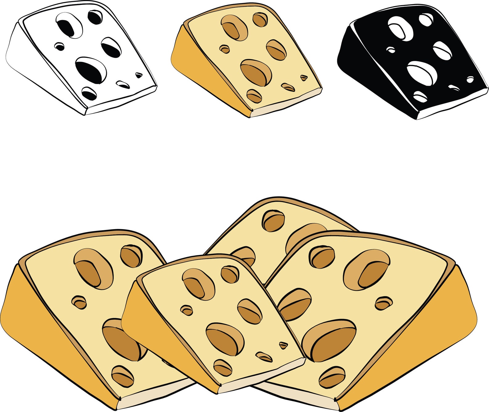 Cheese Cheese SVG SVG Cheese Clipart Cricut Silhouette - Etsy