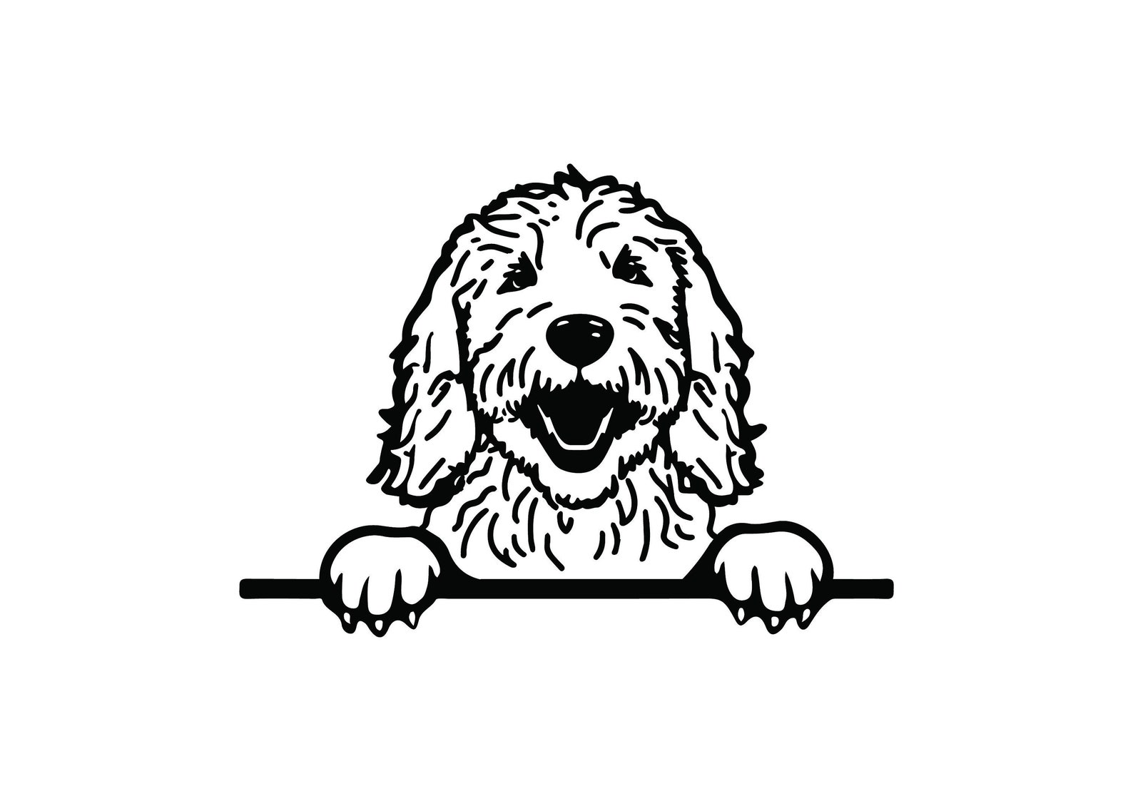 PEEKING GOLDENDOODLE Svg, Peeking Goldendoodle Clipart, Peeking ...