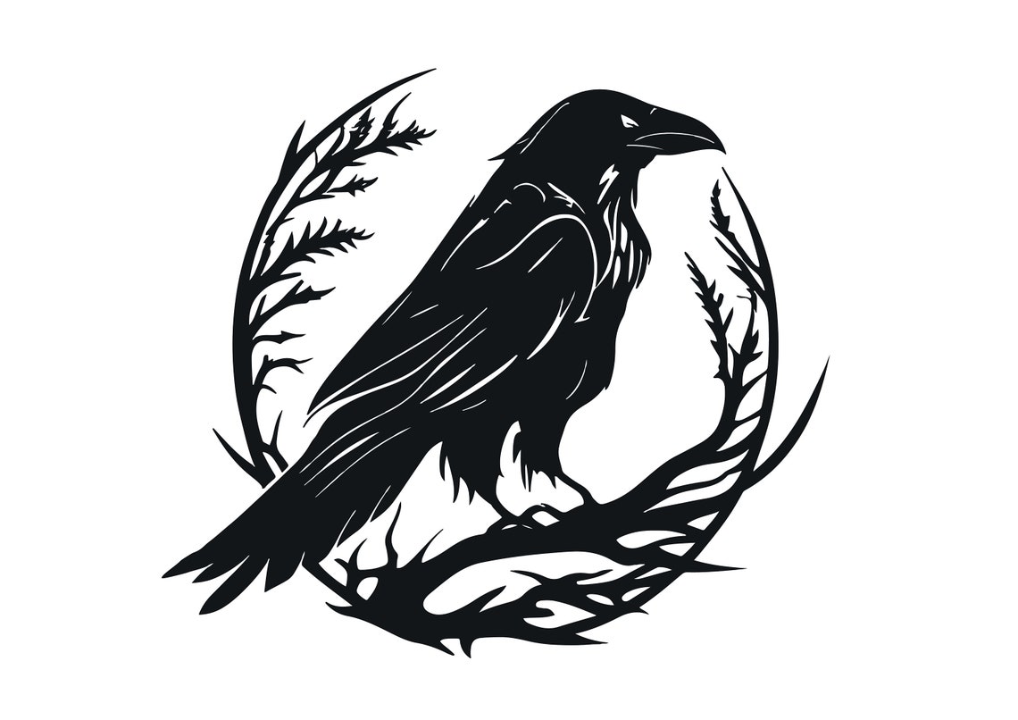 CROW SVG CROW Clipart Crow Svg Files for Cricut Bird Svg - Etsy
