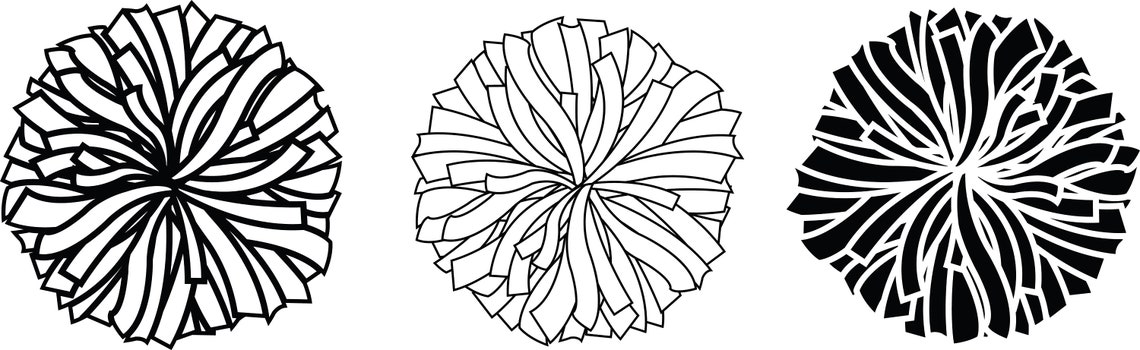 POM POM Bundle SVG Files Pom Pom Clipart Bundle Cheerleading - Etsy