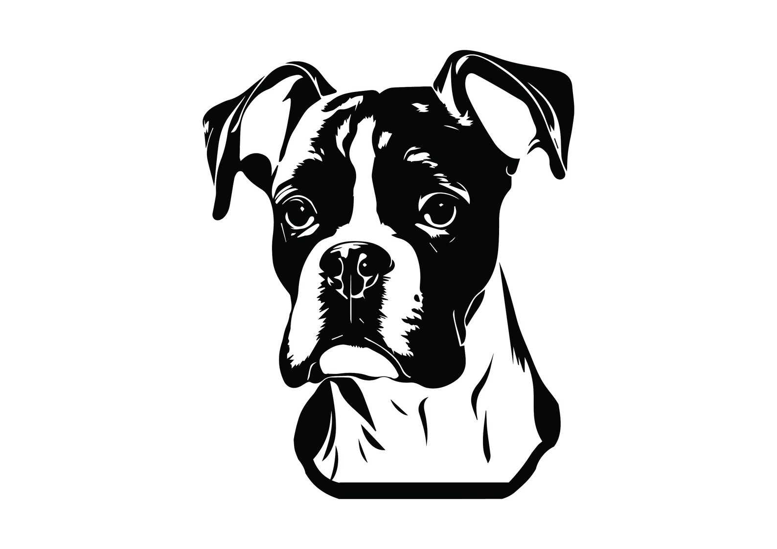BOXER HEAD SVG, Boxer Head Clipart, Boxer Head Dog Svg Files for Cricut ...