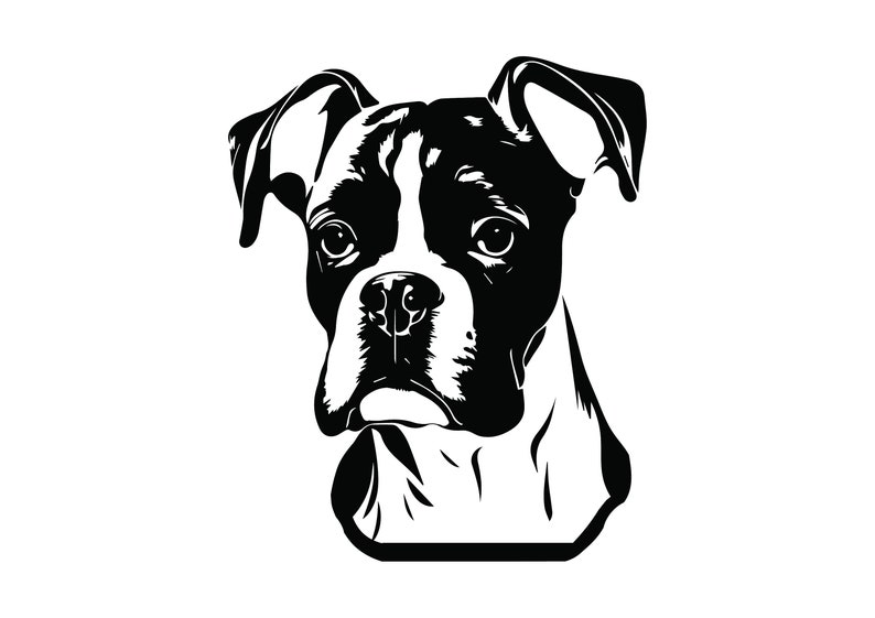 BOXER HEAD SVG Boxer Head Clipart Boxer Head Dog Svg Files - Etsy Canada