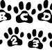 PAW ALPHABET SVG, Paw Font Svg, Paw Letters and Numbers for Cricut, Pet ...