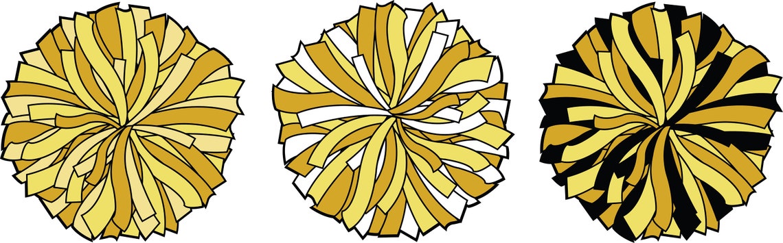 POM POM Bundle SVG Files Pom Pom Clipart Bundle Cheerleading - Etsy