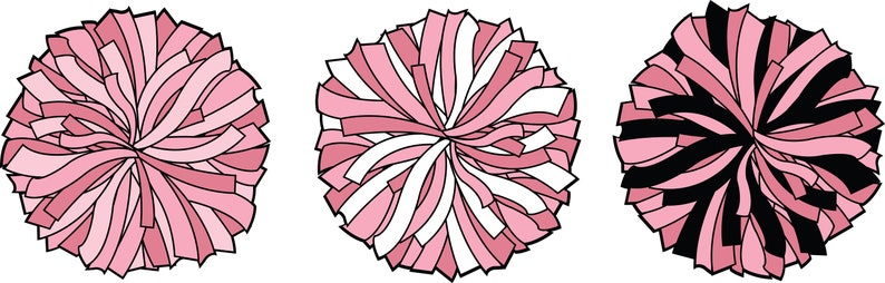 POM POM Bundle SVG Files, Pom Pom Clipart Bundle, Cheerleading Svg ...