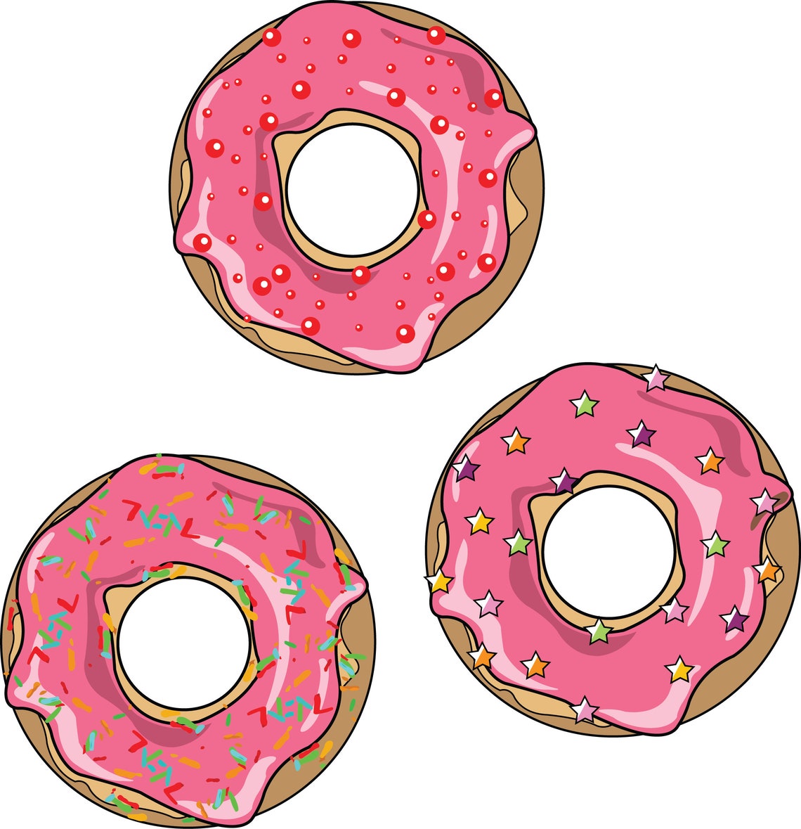 Donut, Donut SVG, Donut SVG Files, Donut Clipart, Cricut, Silhouette ...