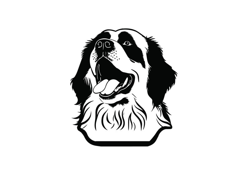 NEWFOUNDLAND HEAD SVG Newfoundland Dog Head Clipart - Etsy