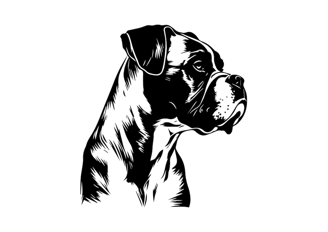 BOXER Dog SVG BOXER Clipart Boxer Svg Files for Cricut - Etsy