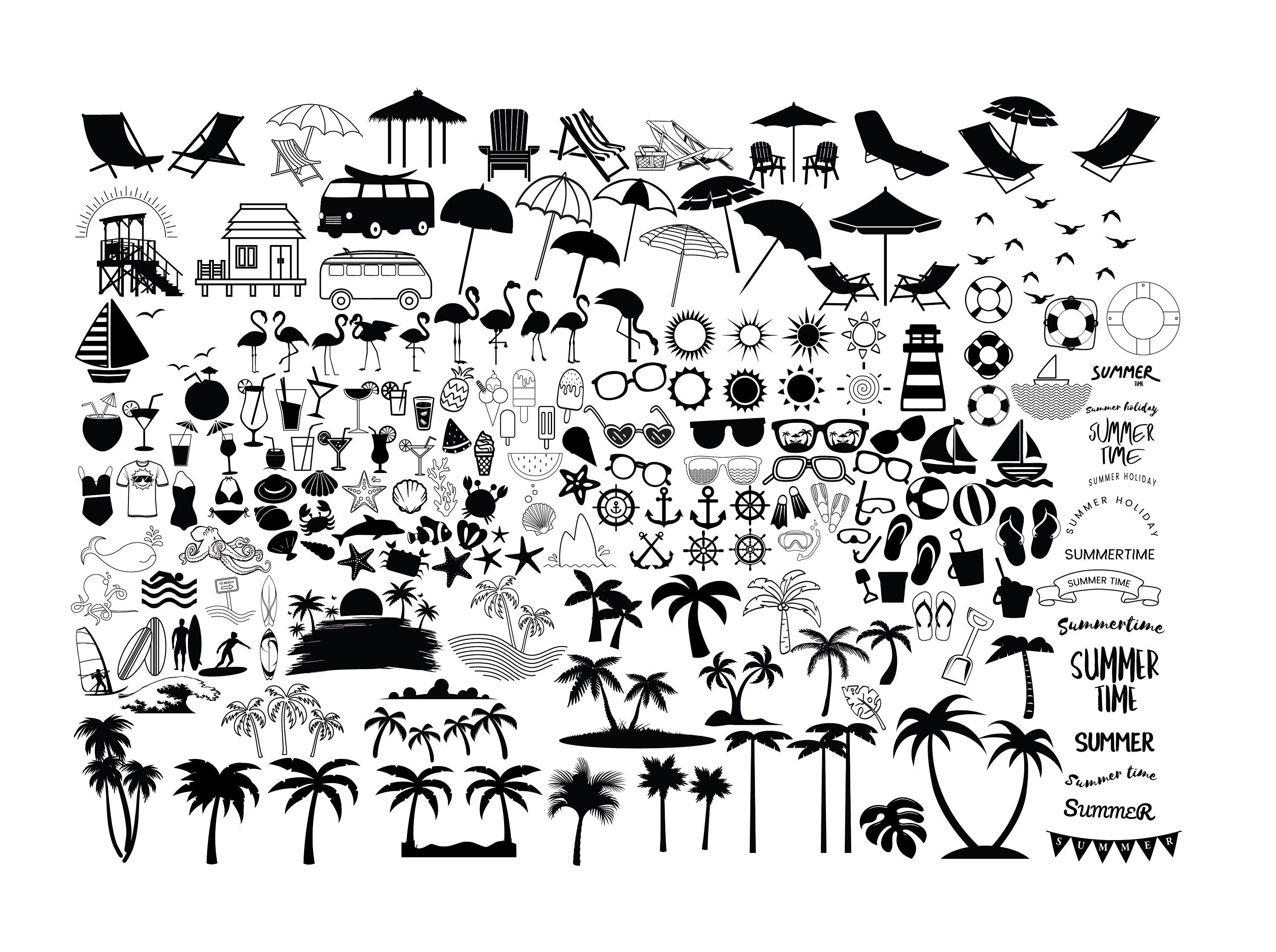 BEACH SVG Bundle SUMMER Svg Beach Clipart Summer Cut Files - Etsy Canada
