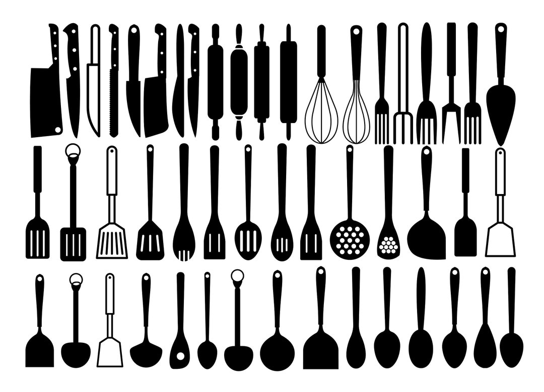 KITCHEN UTENSILS SVG, Cooking Svg, Kitchen Utensils Svg Cut Files for ...