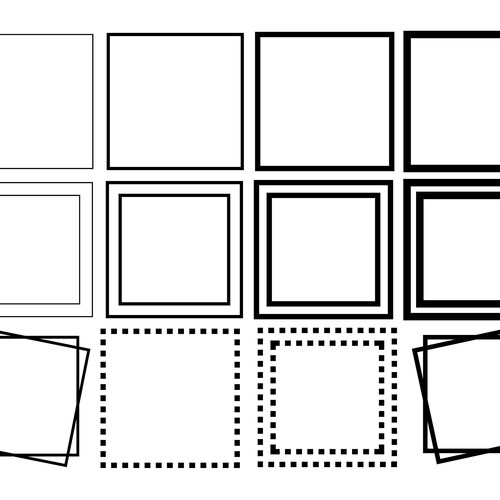 SQUARE FRAMES Diffrent Strokes SVG Square Frame Svg Double - Etsy