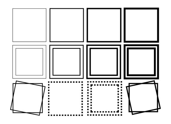 SQUARE FRAMES Diffrent Strokes SVG Square Frame Svg Double - Etsy Australia