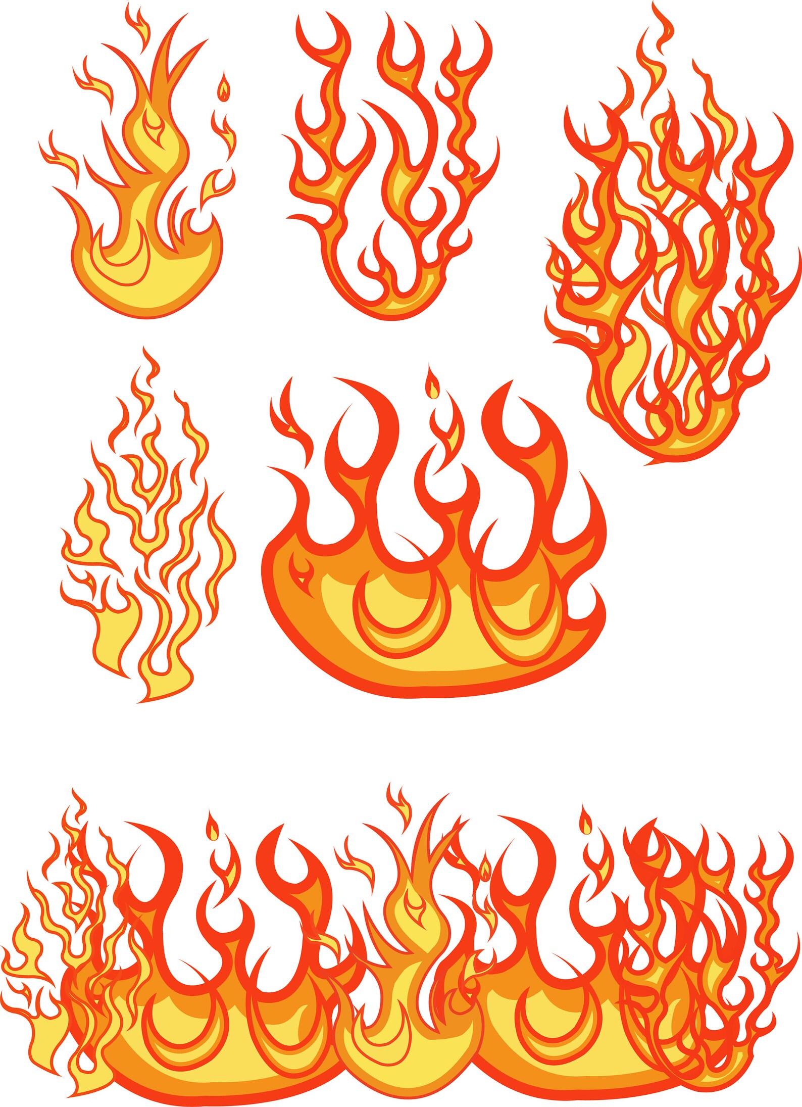 Fire SVG Files Fire Clipart Fire Dxf Files Flames Cricut | Etsy