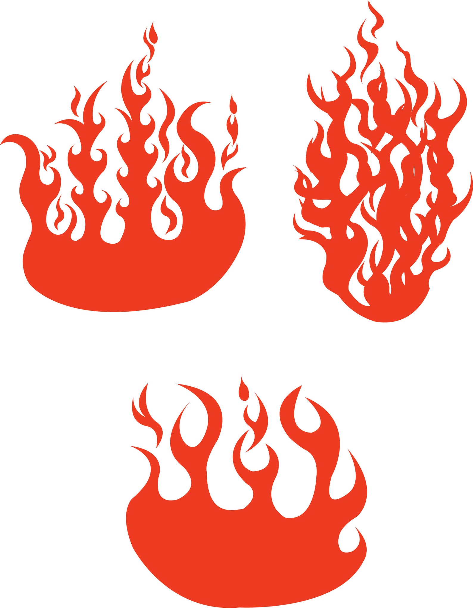 Fire SVG Files Fire Clipart Fire Dxf Files Flames | Etsy