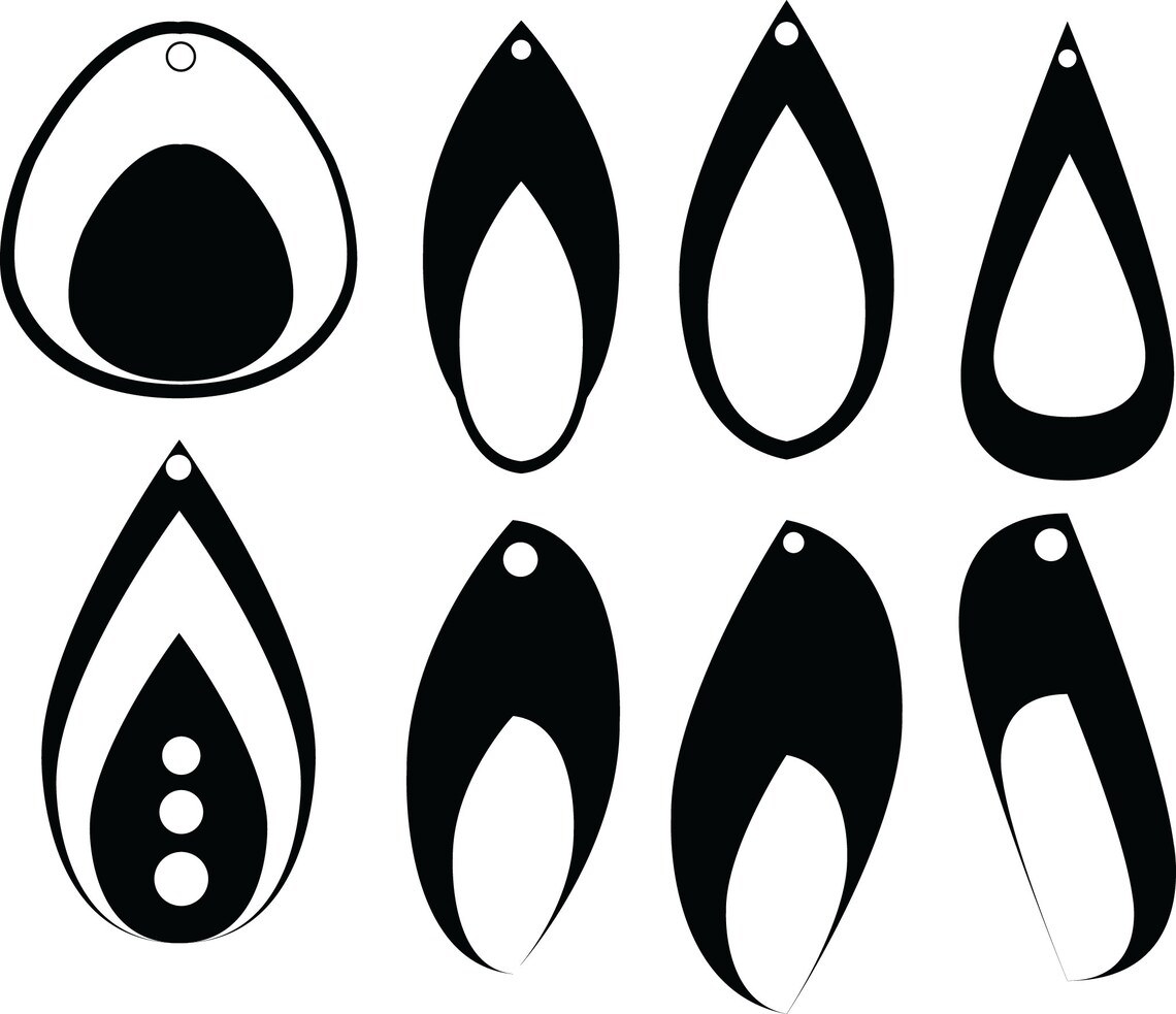Tear Drop SVG Pendant SVG SVG Files Cricut Silhouette | Etsy