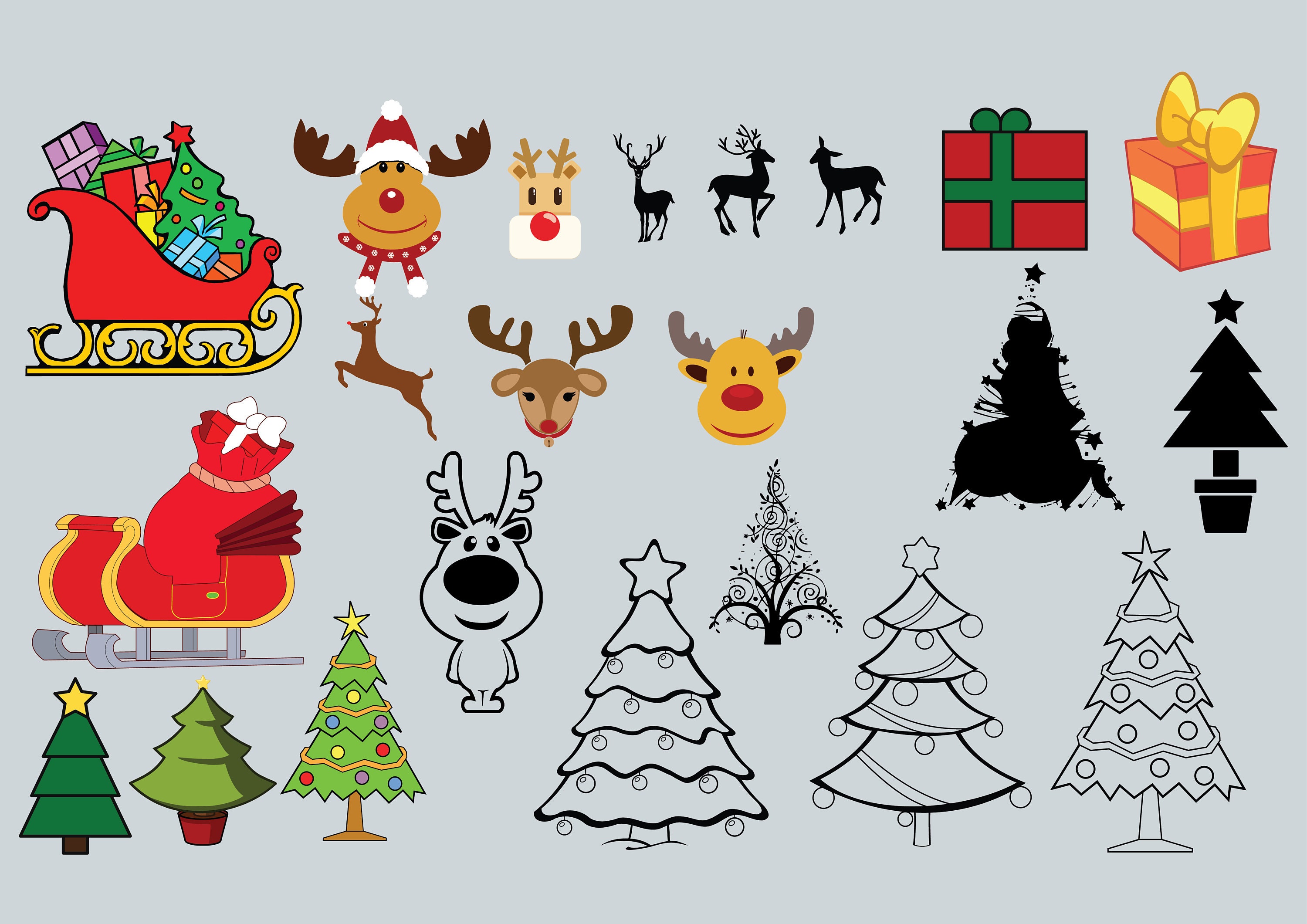 CHRISTMAS SVG BUNDLE, Christmas Clipart, Christmas Svg Files for Cricut ...