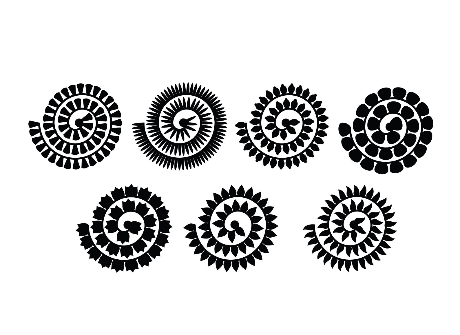 ROLLED FLOWER SVG, Rolled Flowers Template, Rolled Paper Flower Cut ...