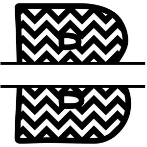 SPLIT CHEVRON ALPHABET Svg, Split Chevron Alphabet Clipart, Chevron ...