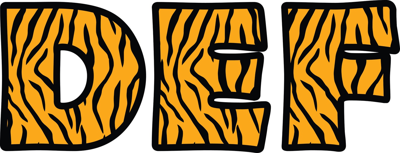 TIGER ALPHABET SVG Files Tiger Alphabet Clipart Tiger Font | Etsy
