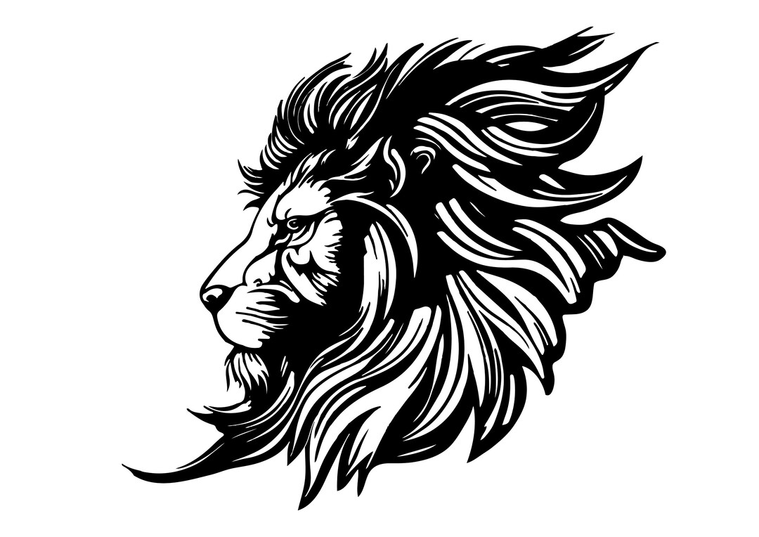 LION HEAD SVG, Lion Head Svg, Lion Clipart, Lion Head Svg Cut File for ...