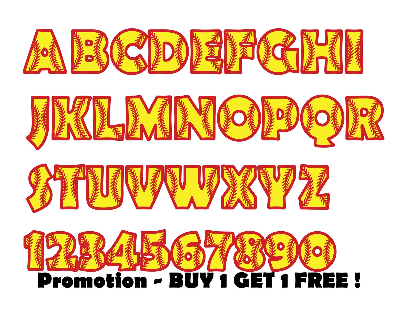 SOFTBALL ALPHABET SVG Files, Softball Alphabet Clipart, Softball ...