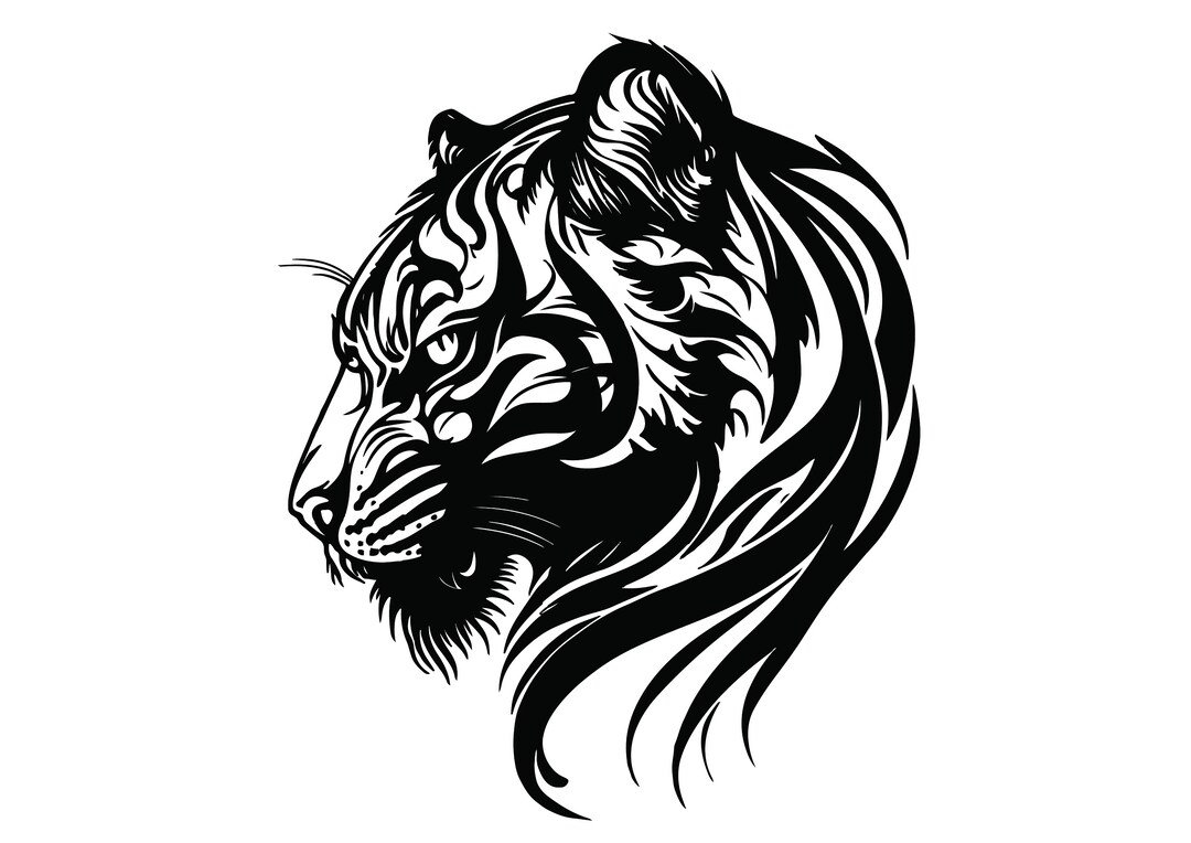 TIGER HEAD SVG, Tiger Head Svg, Tiger Clipart, Tiger Head Svg Cut File ...