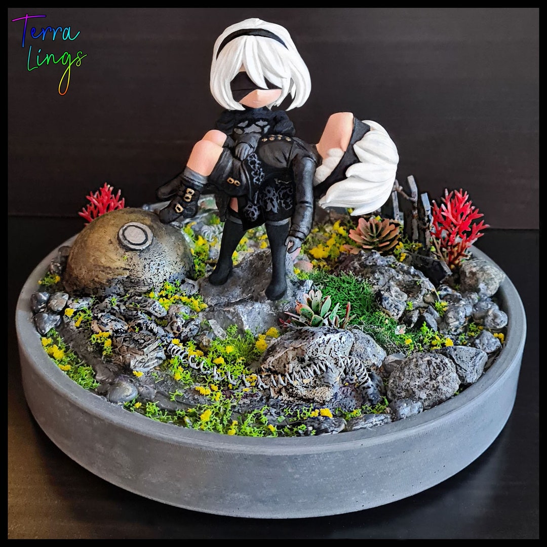 NIER Automata 2B and 9S Diorama With 3D Printed and Hand - Etsy Ireland