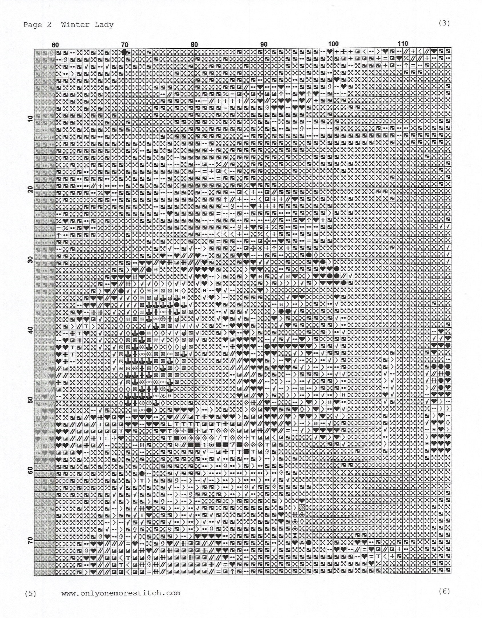 Winter Lady Counted Cross Stitch Pattern PDF Download - Etsy