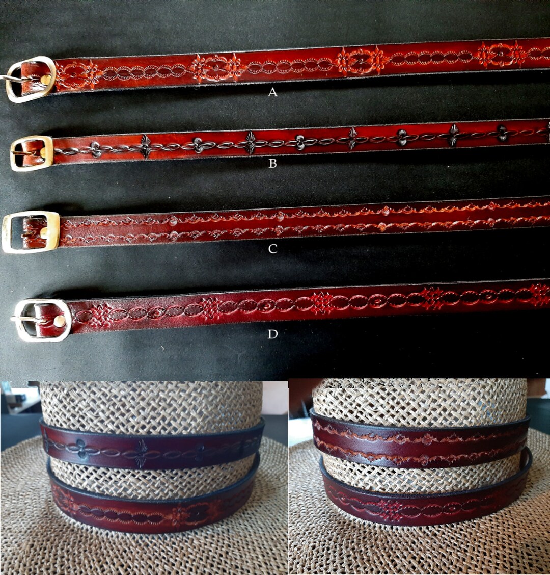 Hand Tooled Hat Bands - Etsy