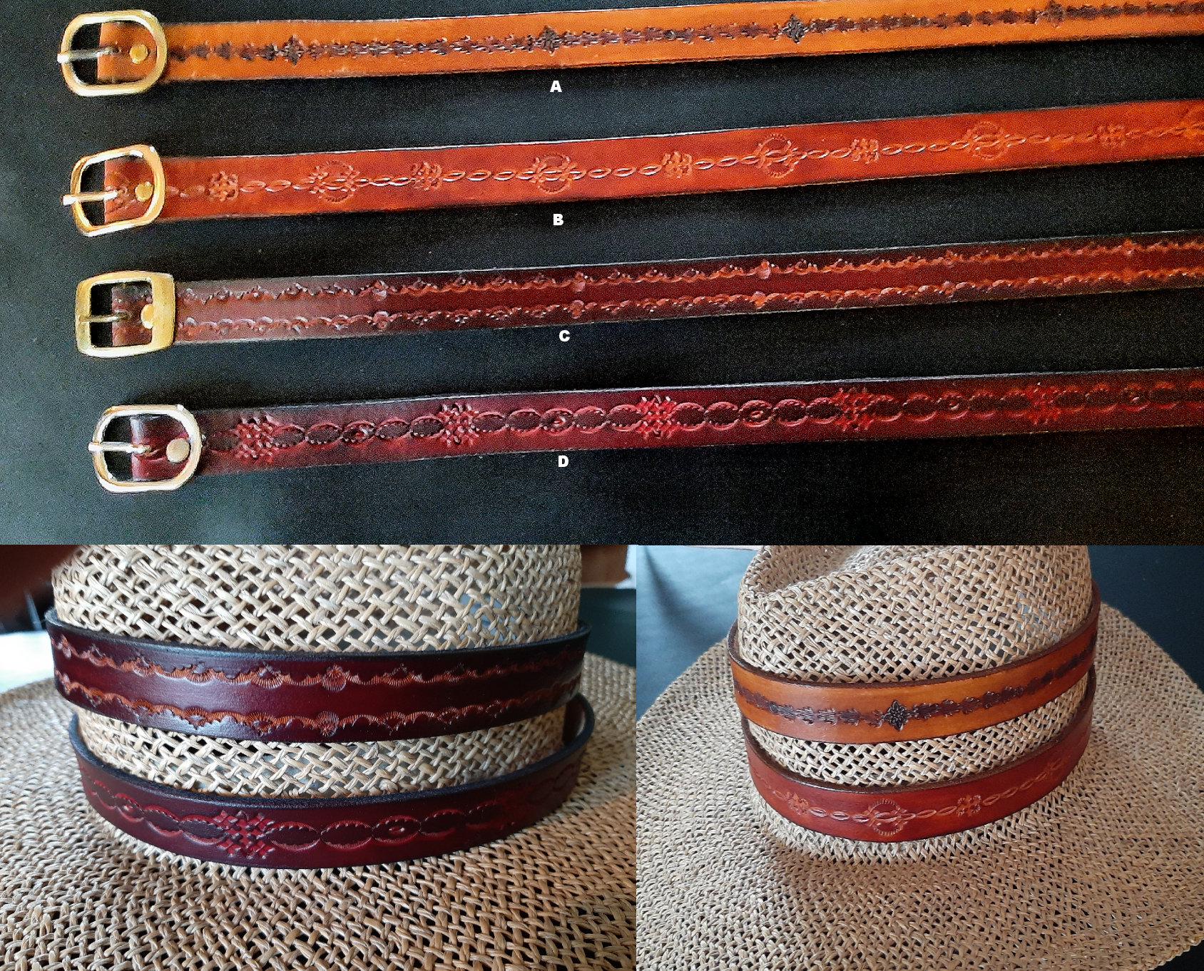 Hand Tooled Hat Bands - Etsy