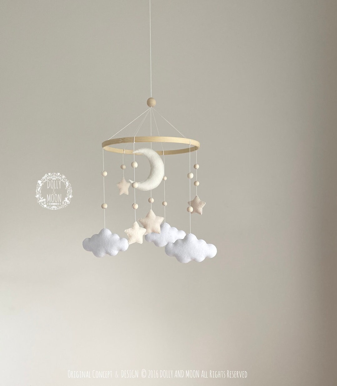 Moon Baby Mobile, Moon Stars Cloud Baby Mobile, Starry Night Baby ...