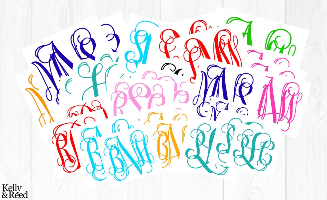 Monogram Decal, Three Letter Monogram Decal, Rambler Decal, Monogram ...