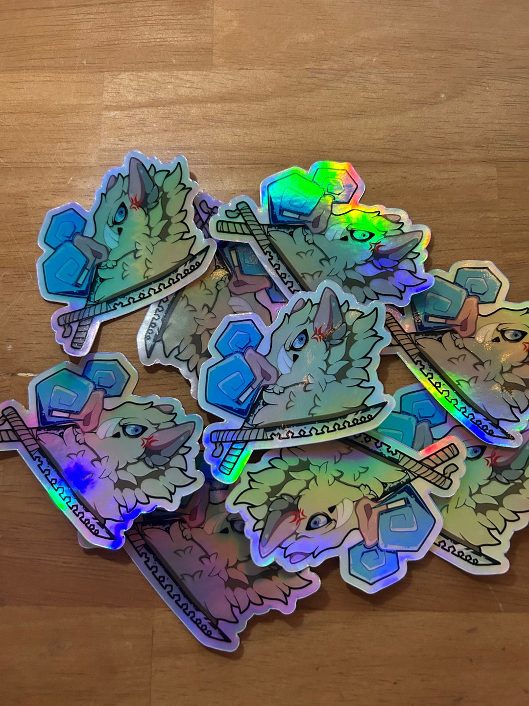 Inosuke Holographic Sticker - Etsy