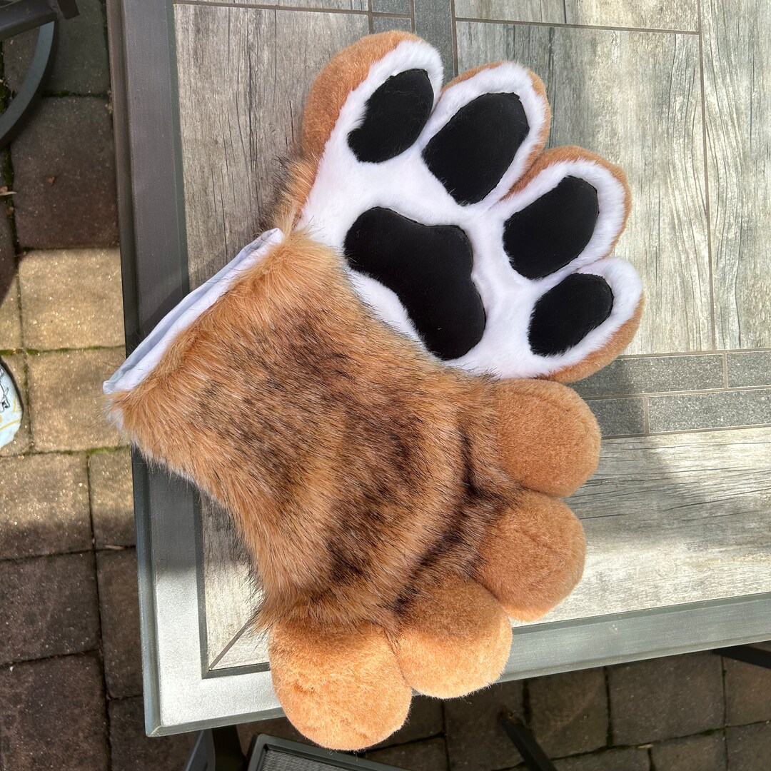 Pink and White Fursuit Handpaws - Etsy