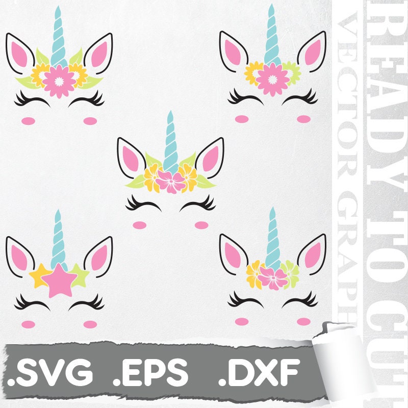 Licorne svg collection Licorne cils Licorne anniversaire svg Licorne ...