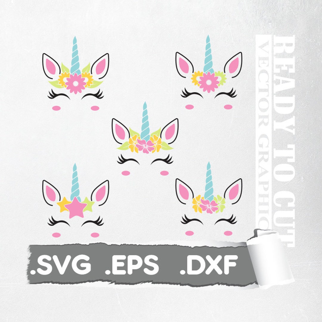 Licorne svg collection Licorne cils Licorne anniversaire svg Licorne ...