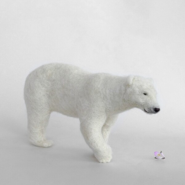 Felt Polar Bear - Etsy