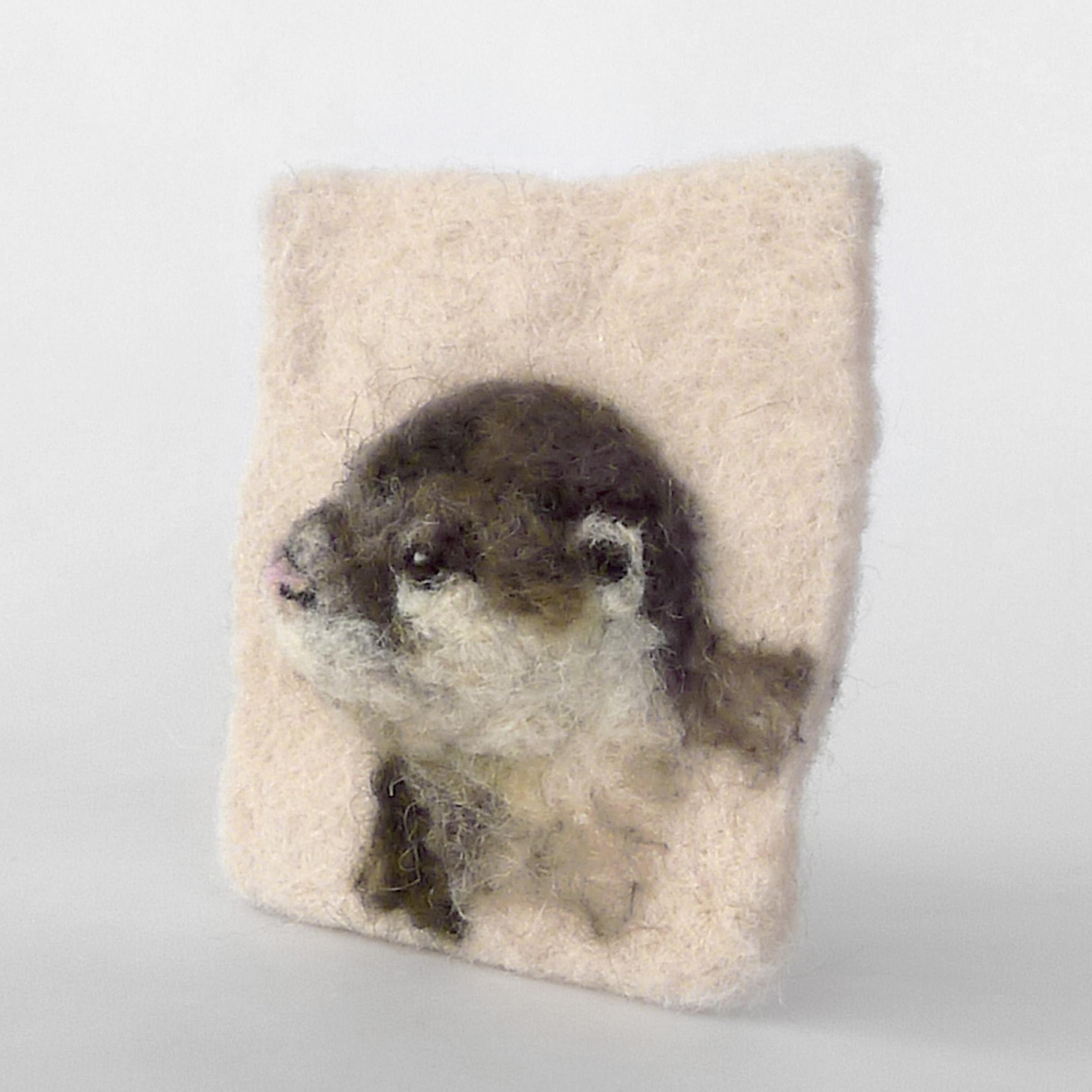 Needle Felted Otter Portrait – Wool Relief Patch – Handmade Natural ...