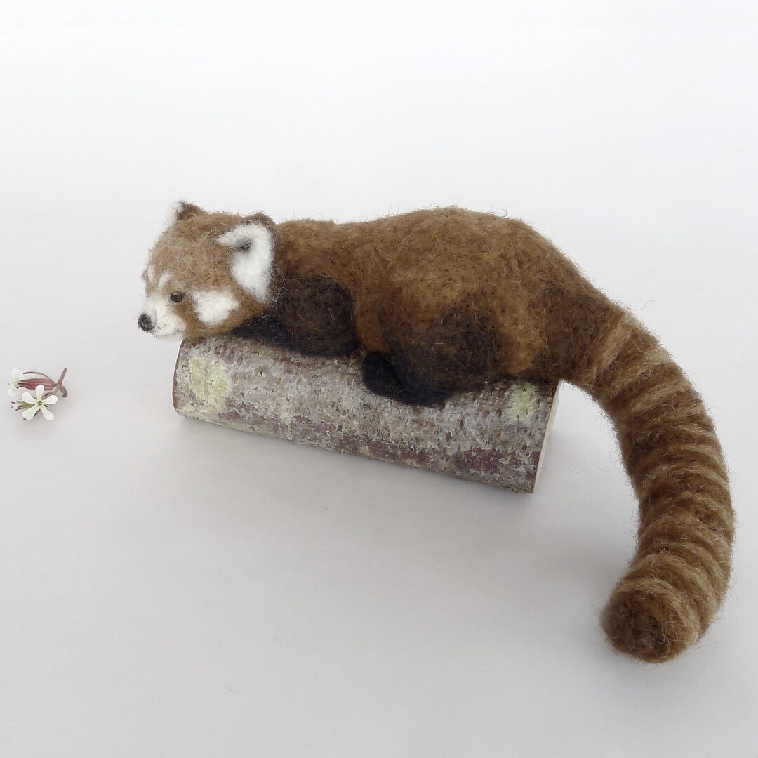Felted Red Panda/needle Felted Red Pand/realistic Red Panda/soft ...