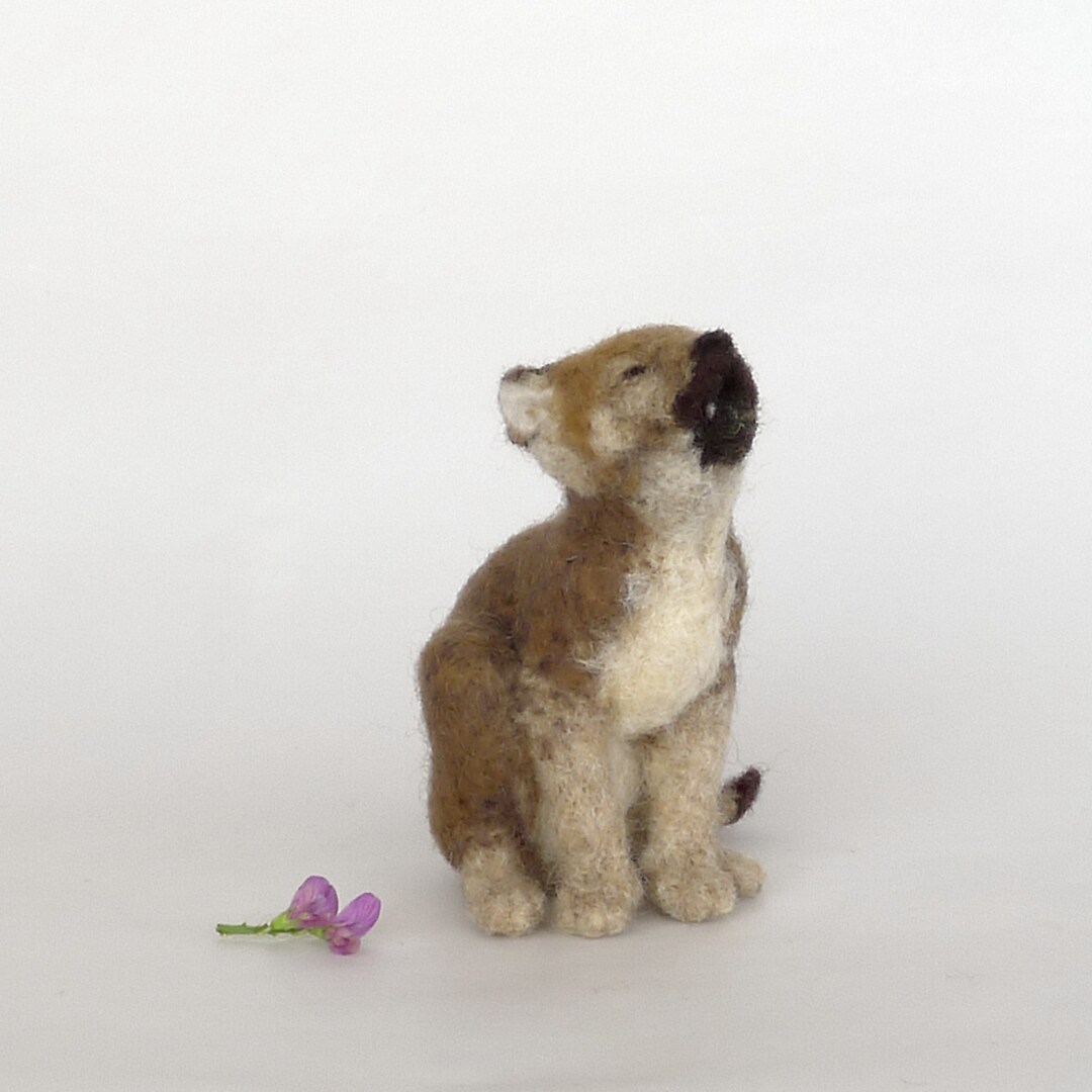 Felted Wolf,needle Felted Baby Wolf,felted Animasl,realistic Animals ...