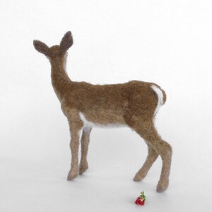 Felted Fawn/needle Felted Fawn/felt Fawn/soft Sculpture/realistic Fawn ...
