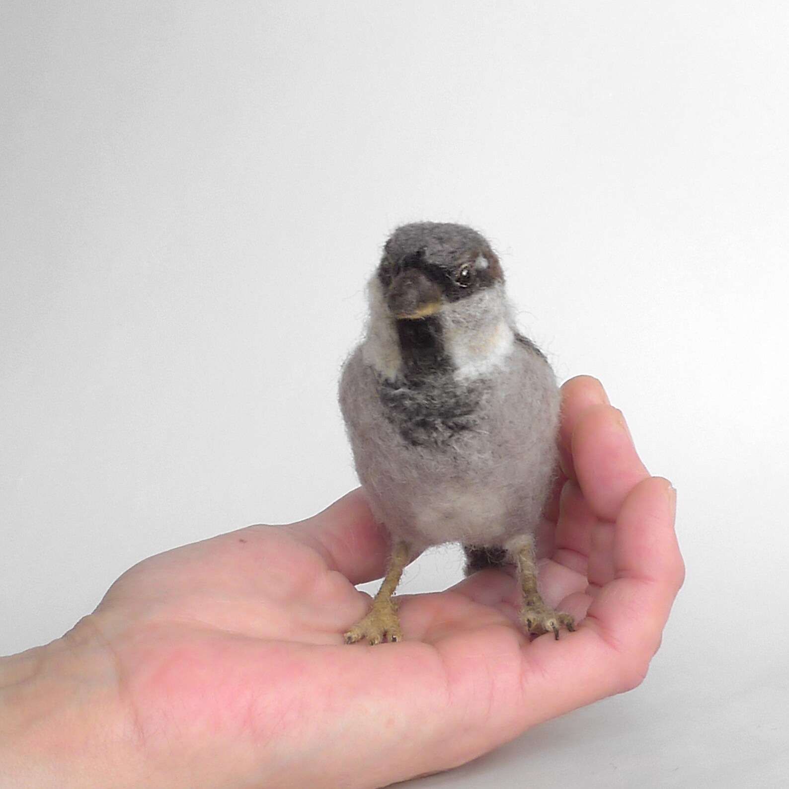 Realistic Needle Felted Sparrow – Handmade Wool Bird Sculpture ...