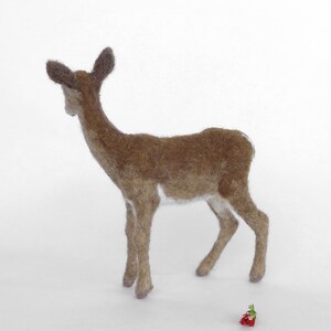 Felted Fawn/needle Felted Fawn/felt Fawn/soft Sculpture/realistic Fawn ...