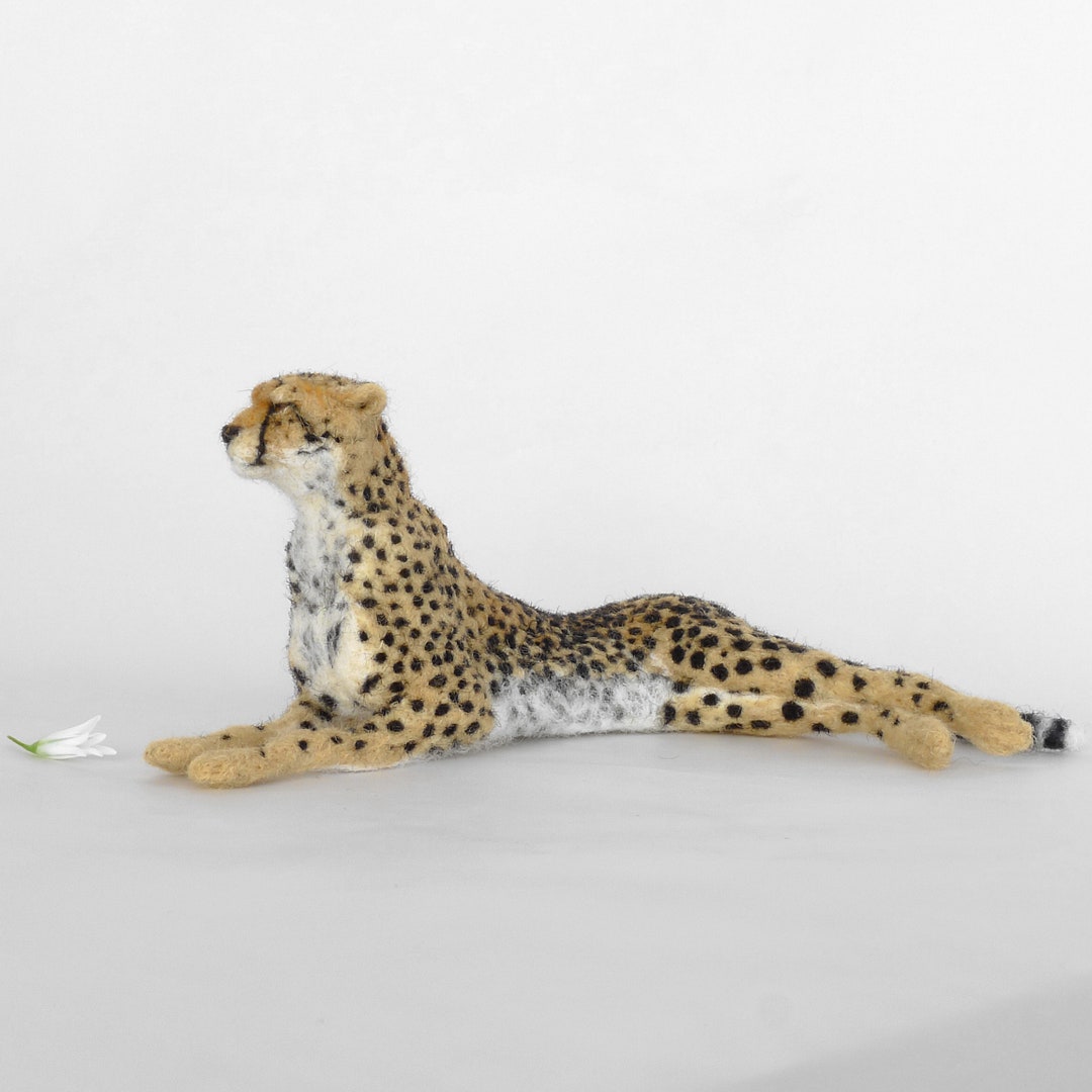 Cheetah/needle Felted Cheetah/felted Cheetah/felted Animals/realistic ...