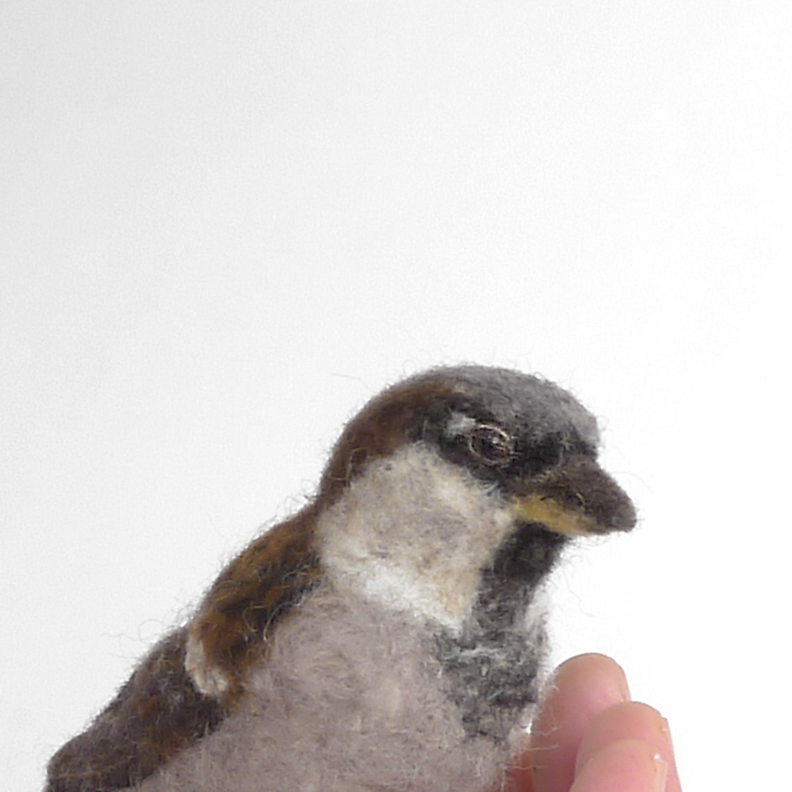 Realistic Needle Felted Sparrow – Handmade Wool Bird Sculpture ...